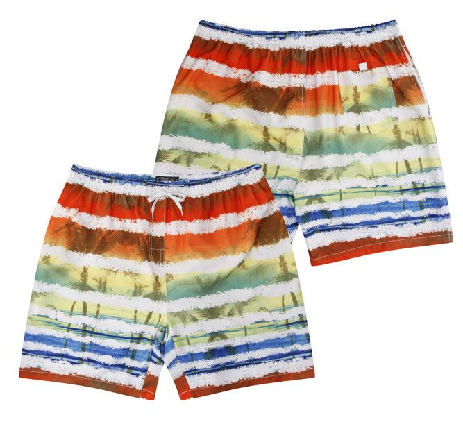 Badeshorts m. print (Mangefarvet) - Ed Baxter Maui EB352