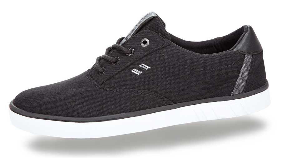 Lærredssko til mænd. Sorte sko fra Boras