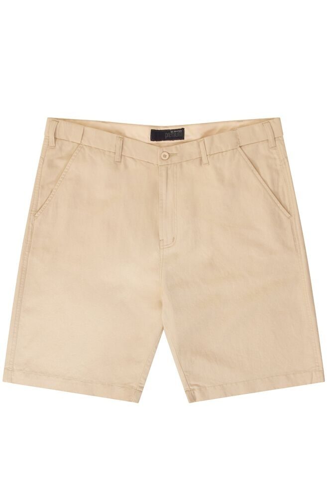 Beige herreshorts i hør - Ed Baxter